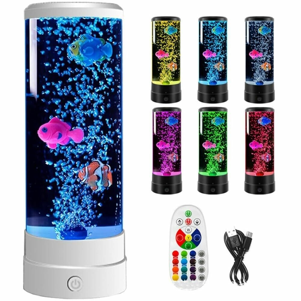 Мини-аквариум, для рыб, светодиодный, бесшовный, цилиндрический