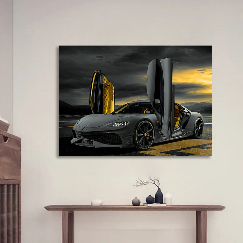 Картина авто / кёнигсегг, картины на стену для интерьера / мужчине, 20х30 см.