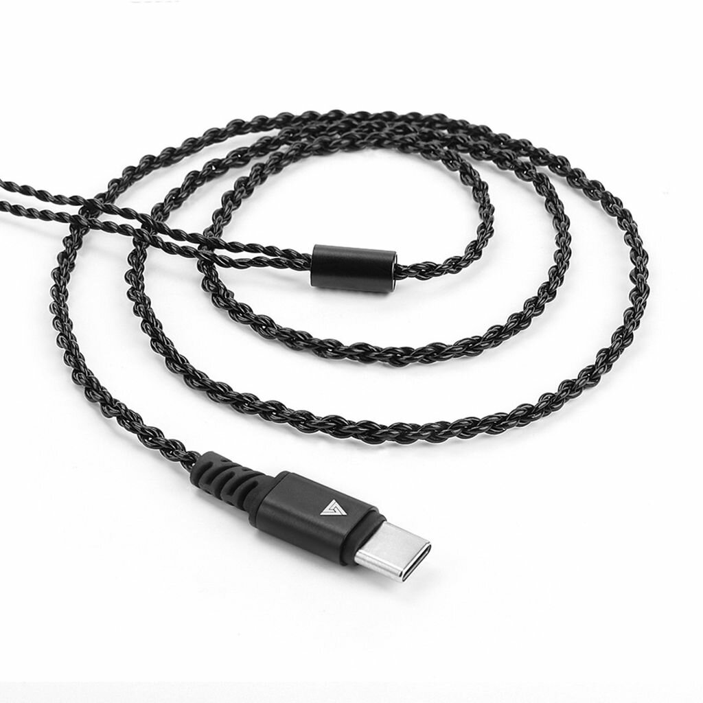 Кабель для наушников High Fidelity с серебряным покрытием, 4-жильный, с разъемами Type C/2pin