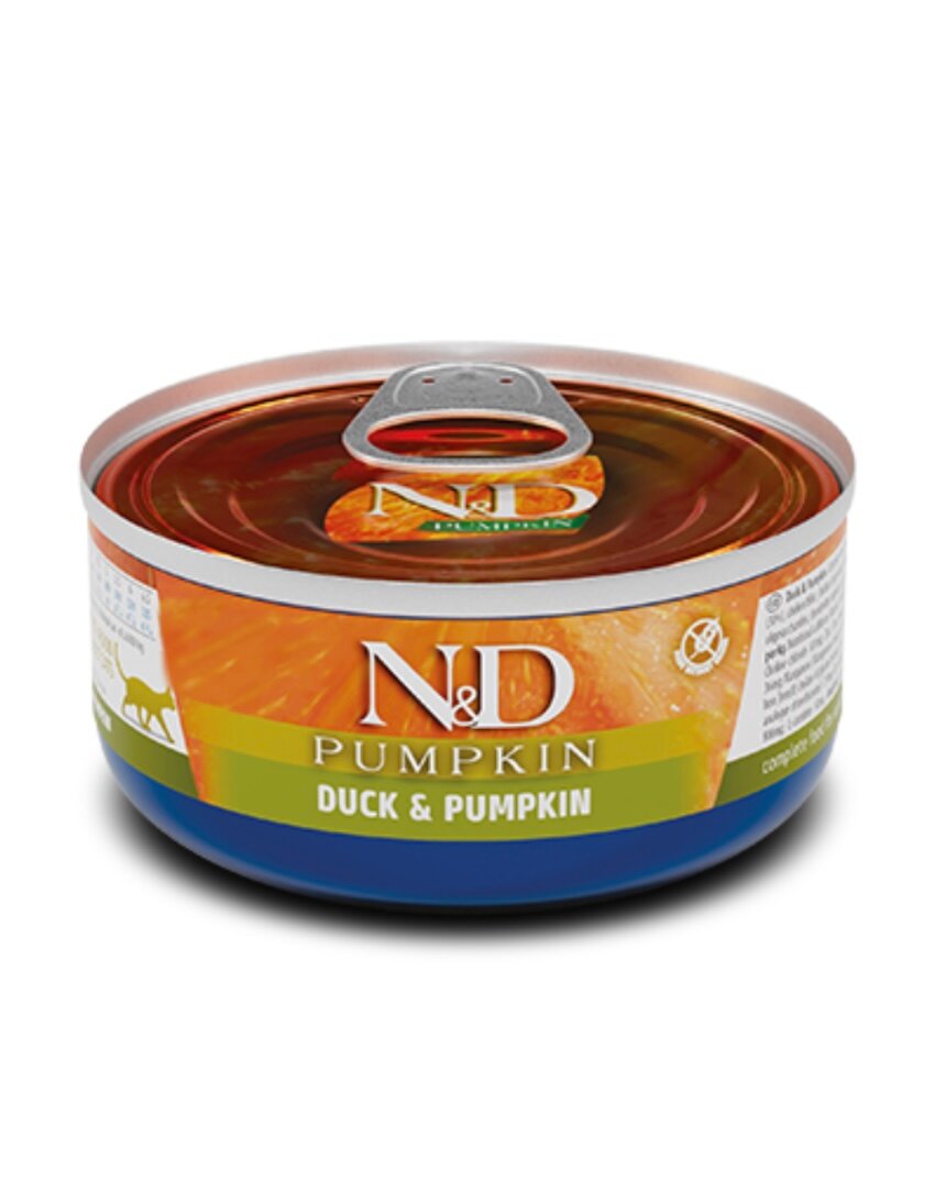 Консервы Farmina ND Cat Pumpkin Duck для кошек с уткой и тыквой, 70г (6шт)
