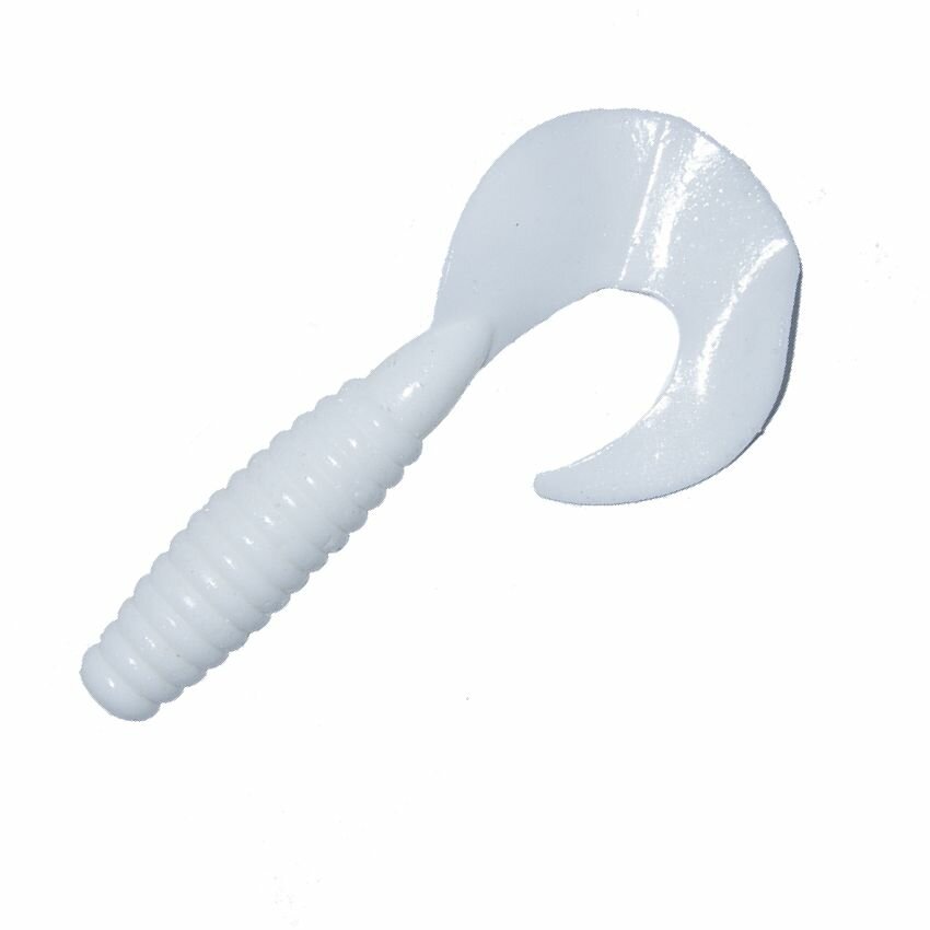 Силиконовая приманка на щуку, на судака, на окуня RUBICON Power Bait TWISTER, 60 мм, цвет 025 (10 шт) /мягкая съедобная резина для рыбалки