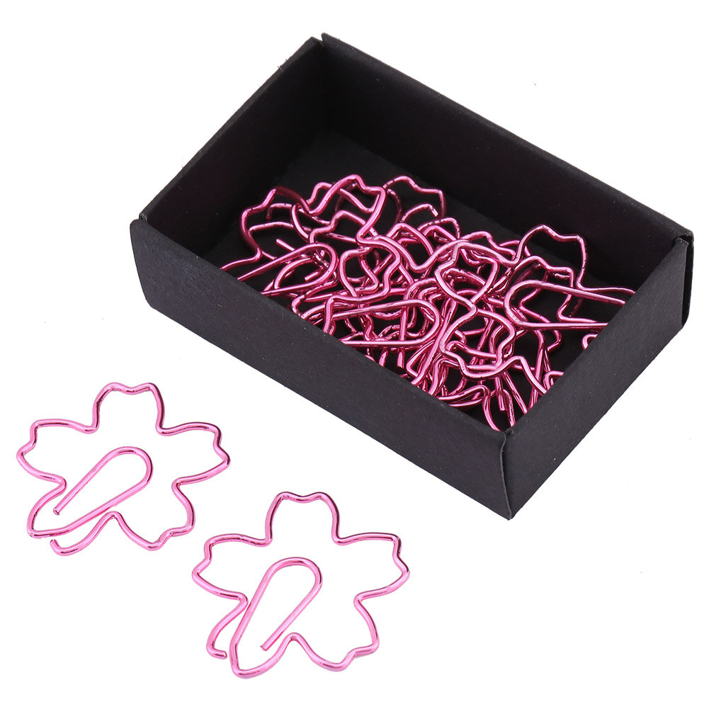 12 ПК Creative Cherry Blossom Shape Paper Clips закладки Маркируя документы Организация клипа