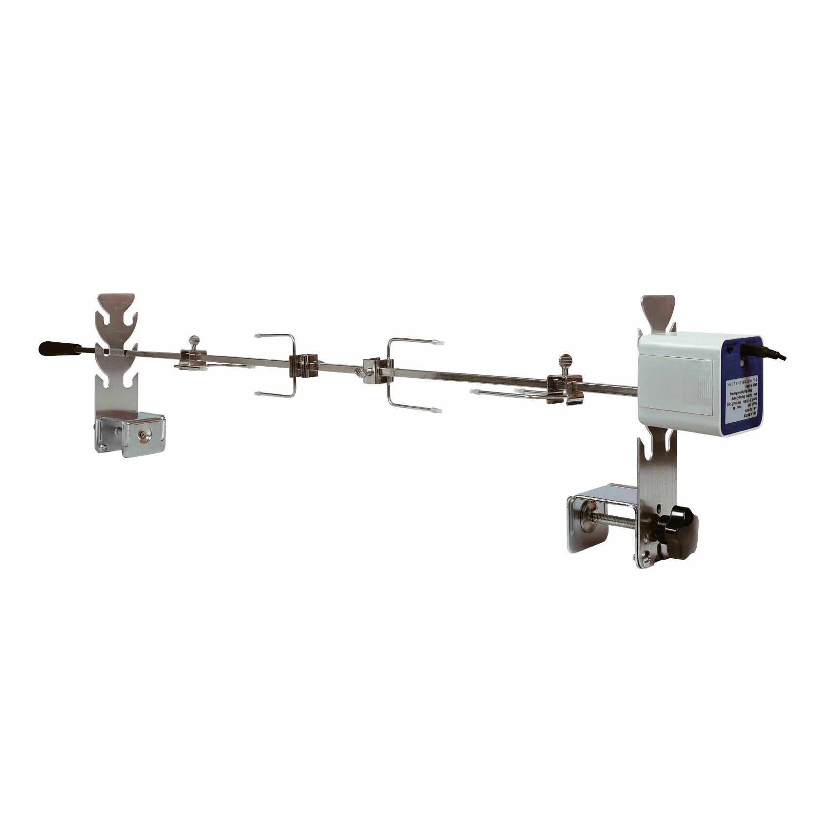 Электрический вертел для мангала и для гриля, вертел с электромотором 5078C три высоты, регулируемая длина