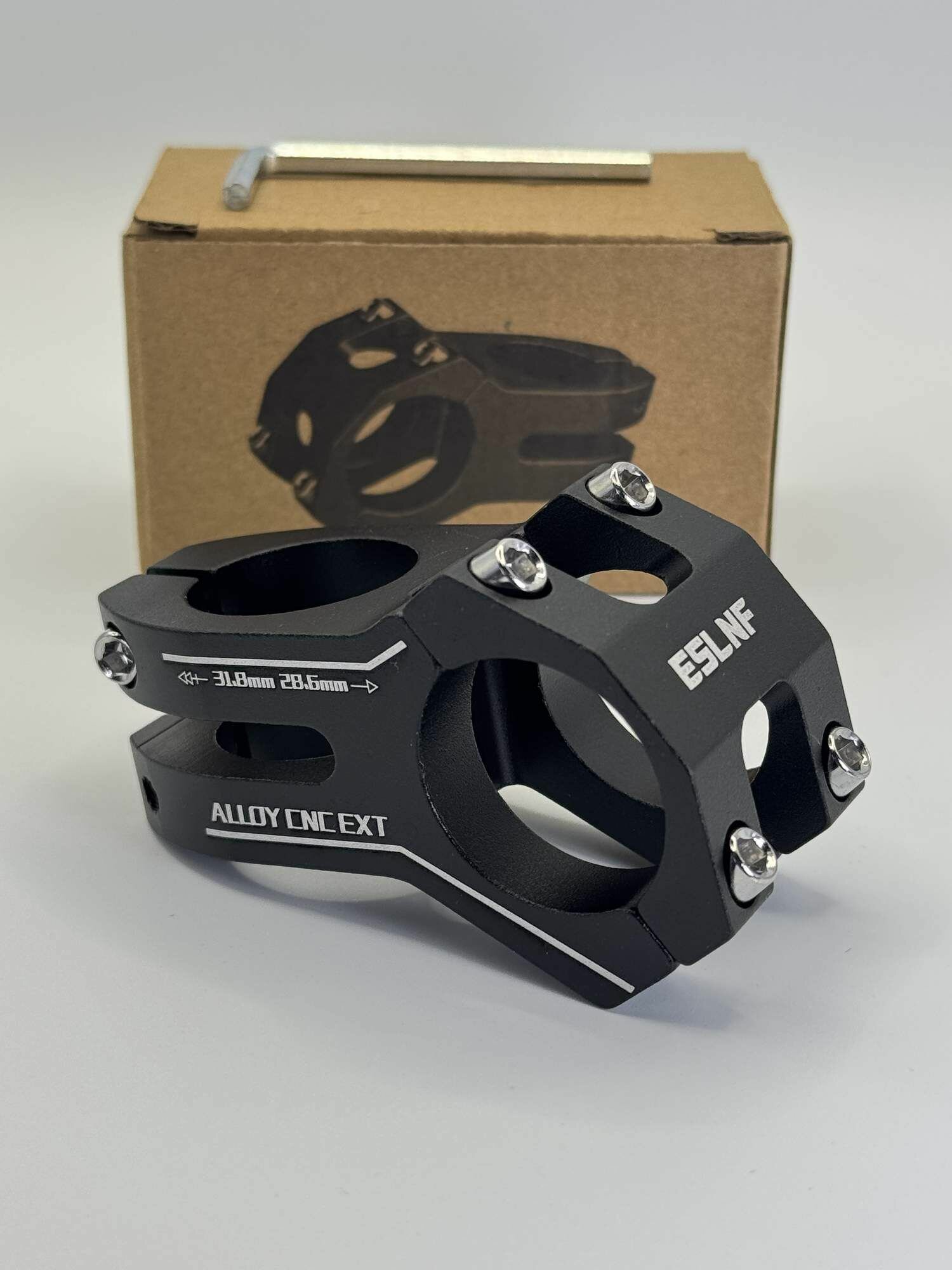 Вынос руля алюминиевый короткий ESLNF с шестигранником Черный