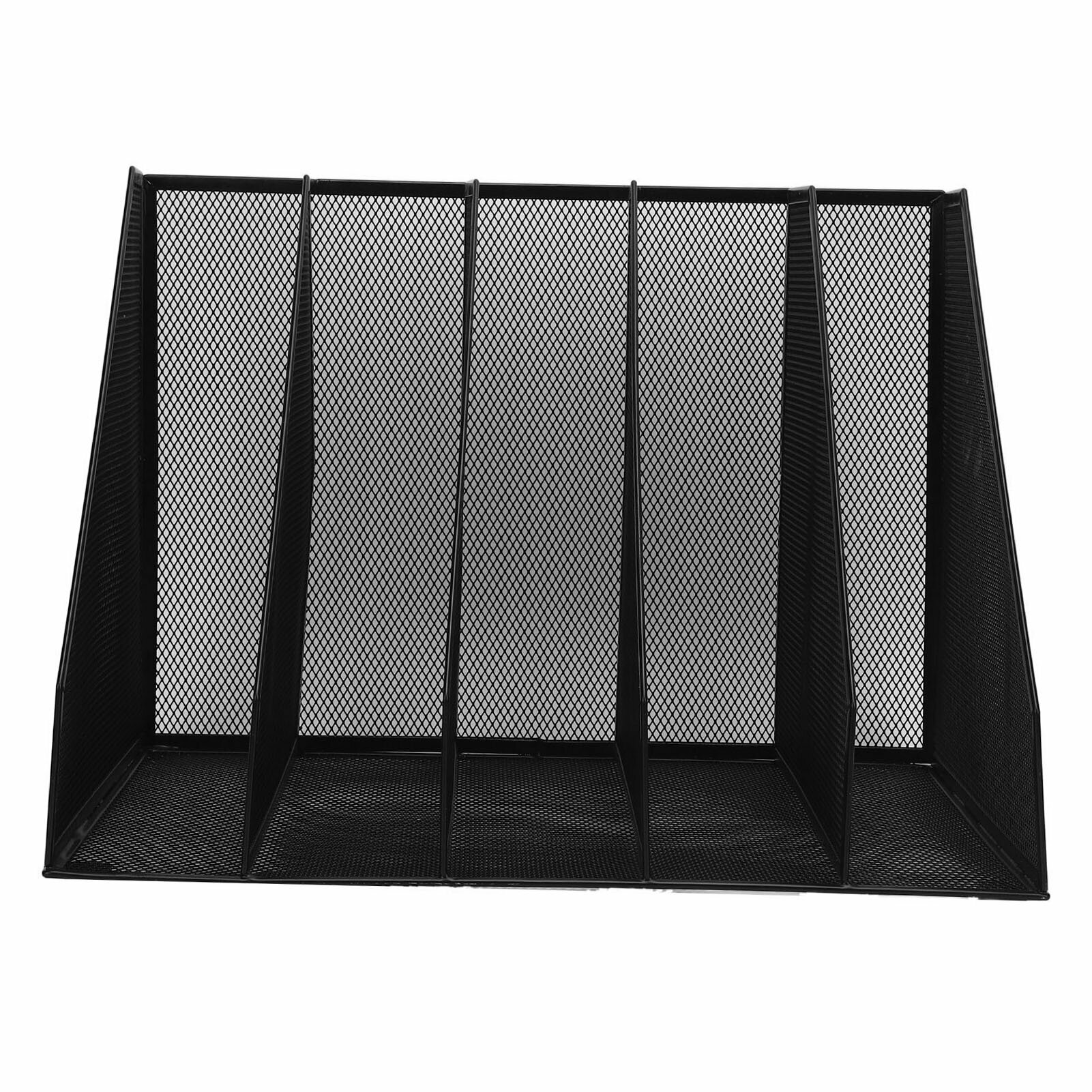 Организатор файла настольного файла Iron Mesh 5 Раздел вертикальный папку с папкой файла для офиса