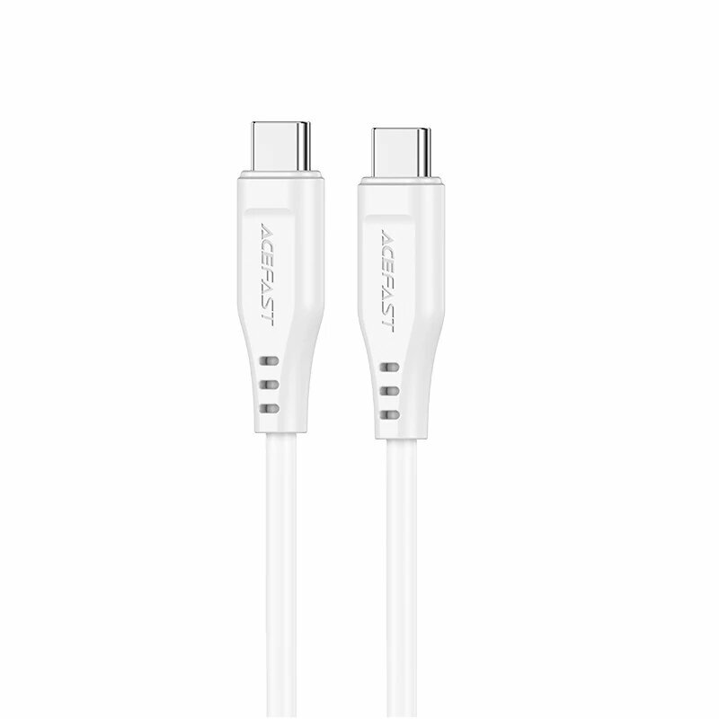 Телефонный кабель ACEFAST с USB C на USB C для Samsung S20 S21 Ultra, провод для быстрой White