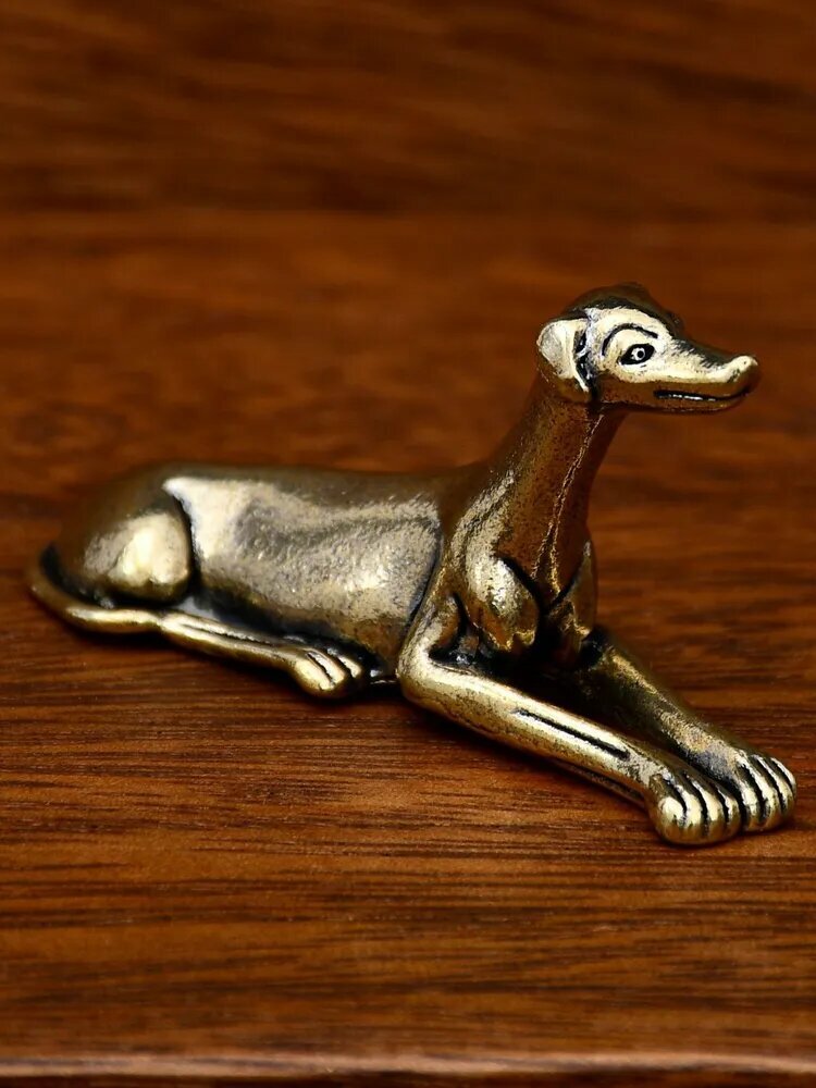 Статуя собаки-охотника, медная статуя, изделие декоративного искусства