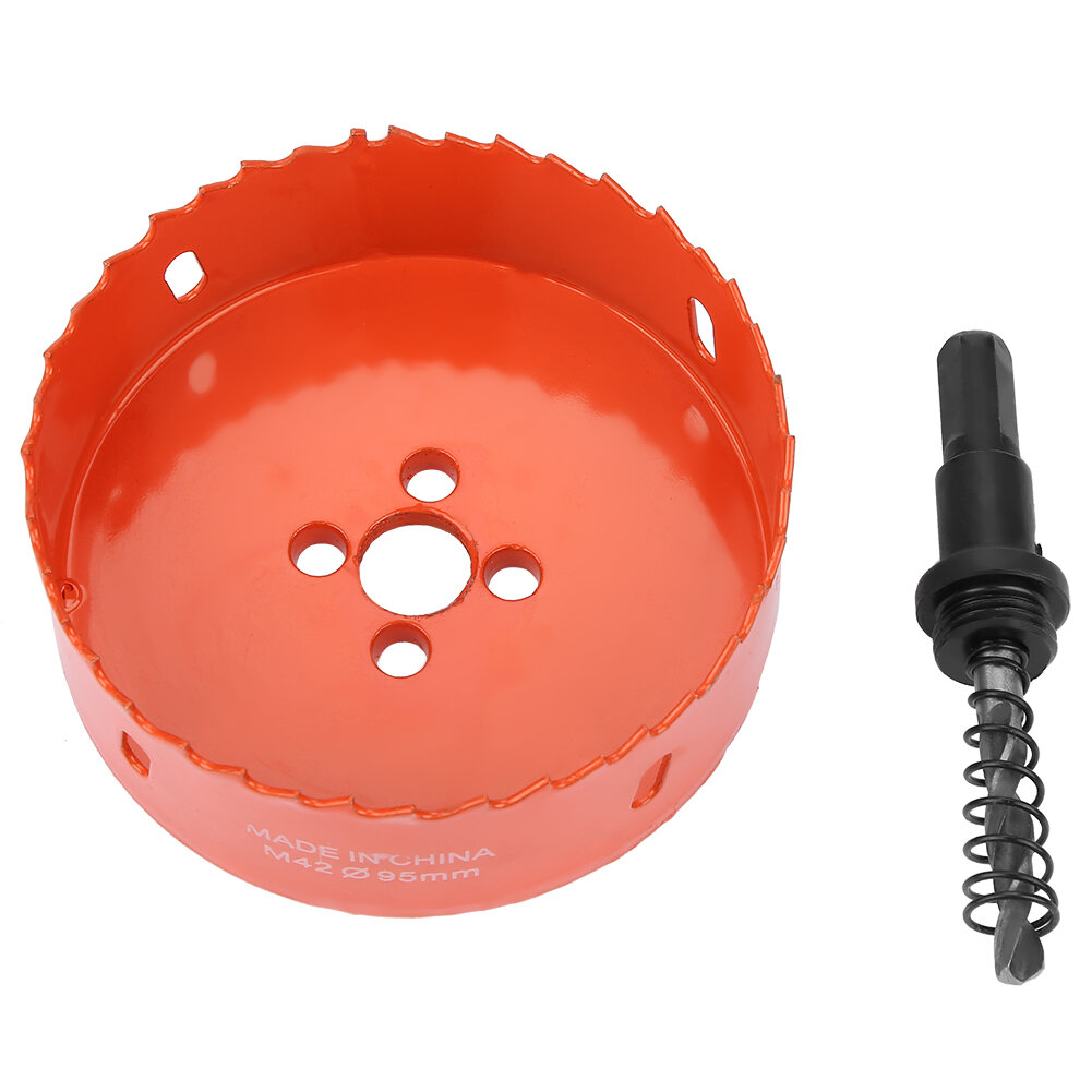 Корончатое сверло из быстрорежущей стали M42 диаметром 95 мм с корончатым сверлом.