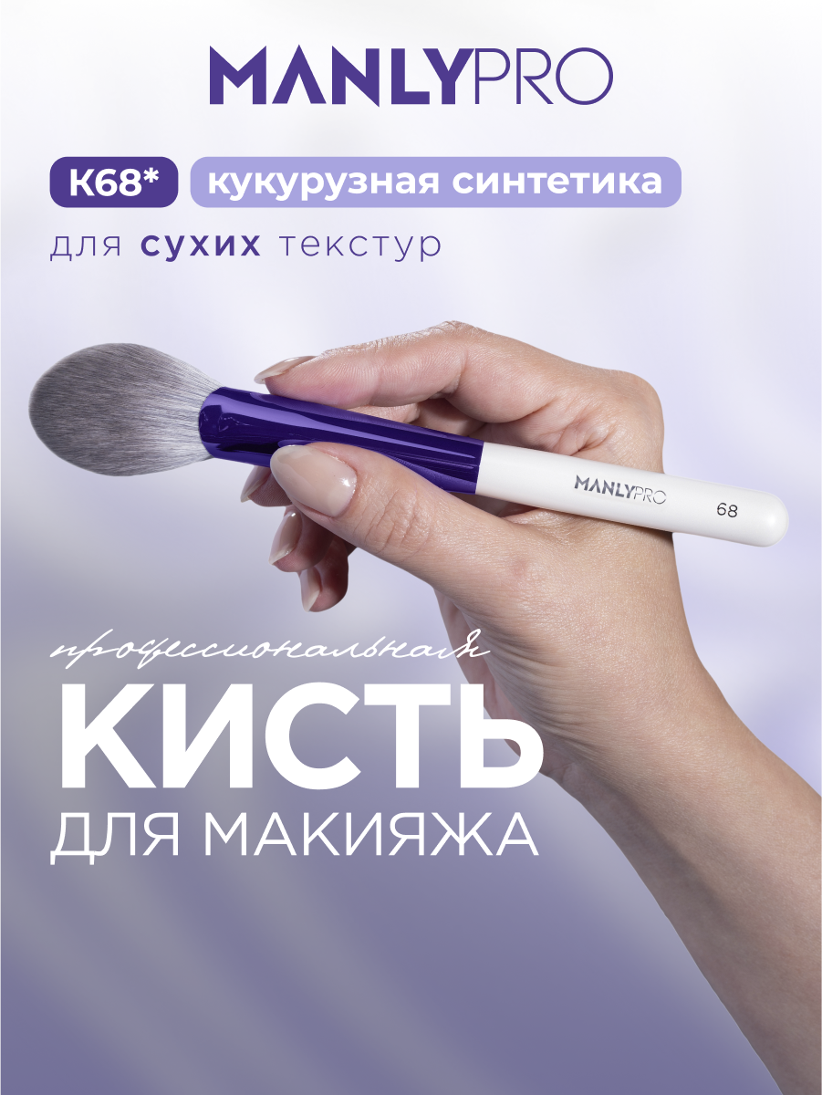 Кисть MANLY PRO K68* для румян, коррекции, хайлайтера, для сухих текстур