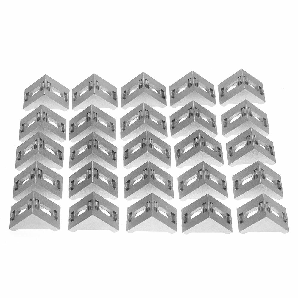 25 шт. угловые кронштейны 4040 для алюминиевого профиля, Правый угол, Крепление для мебели и окон