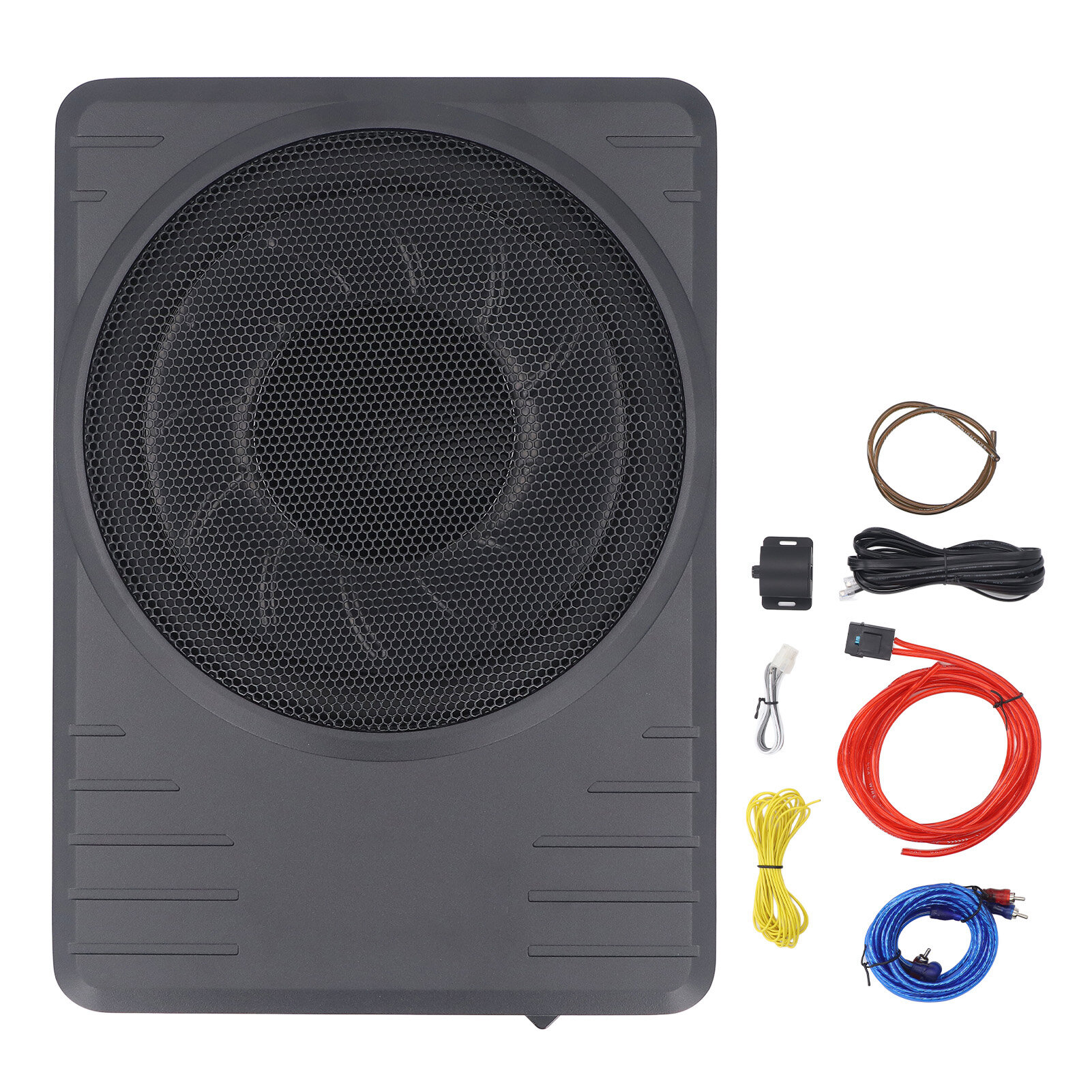 10" активный сабвуфер 600Вт под сиденье (премиум-басы, тонкий корпус)