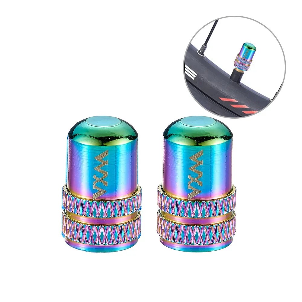 2PCS Велосипед Presta / Schrader Шины Шляпа клапана, ультралегкий, алюминиевый сплав, дорожный горный велосипед, комплектующие для горного велосипеда