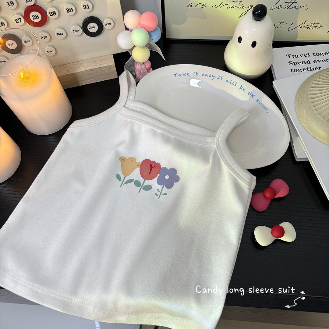 Слинг-топ BxB01, для девочек, с жилетом, белый, 280г