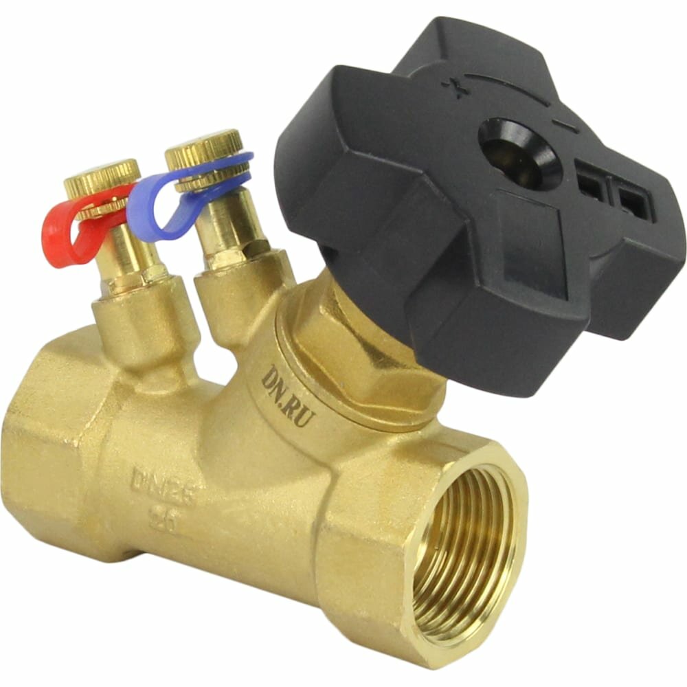 Латунный муфтовый балансировочный клапан DN.ru КБЛР-025-16