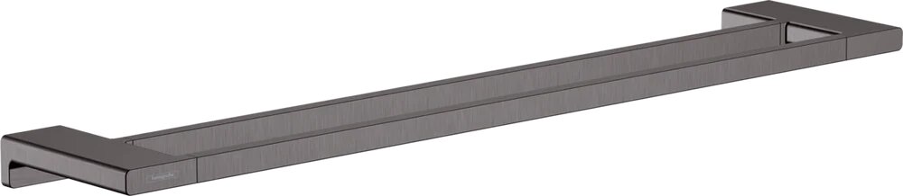 Держатель для полотенец Hansgrohe AddStoris 41743340 вороненая сталь, матовый, латунный, держатель для полотенец в ванную, двойной, прямоугольный