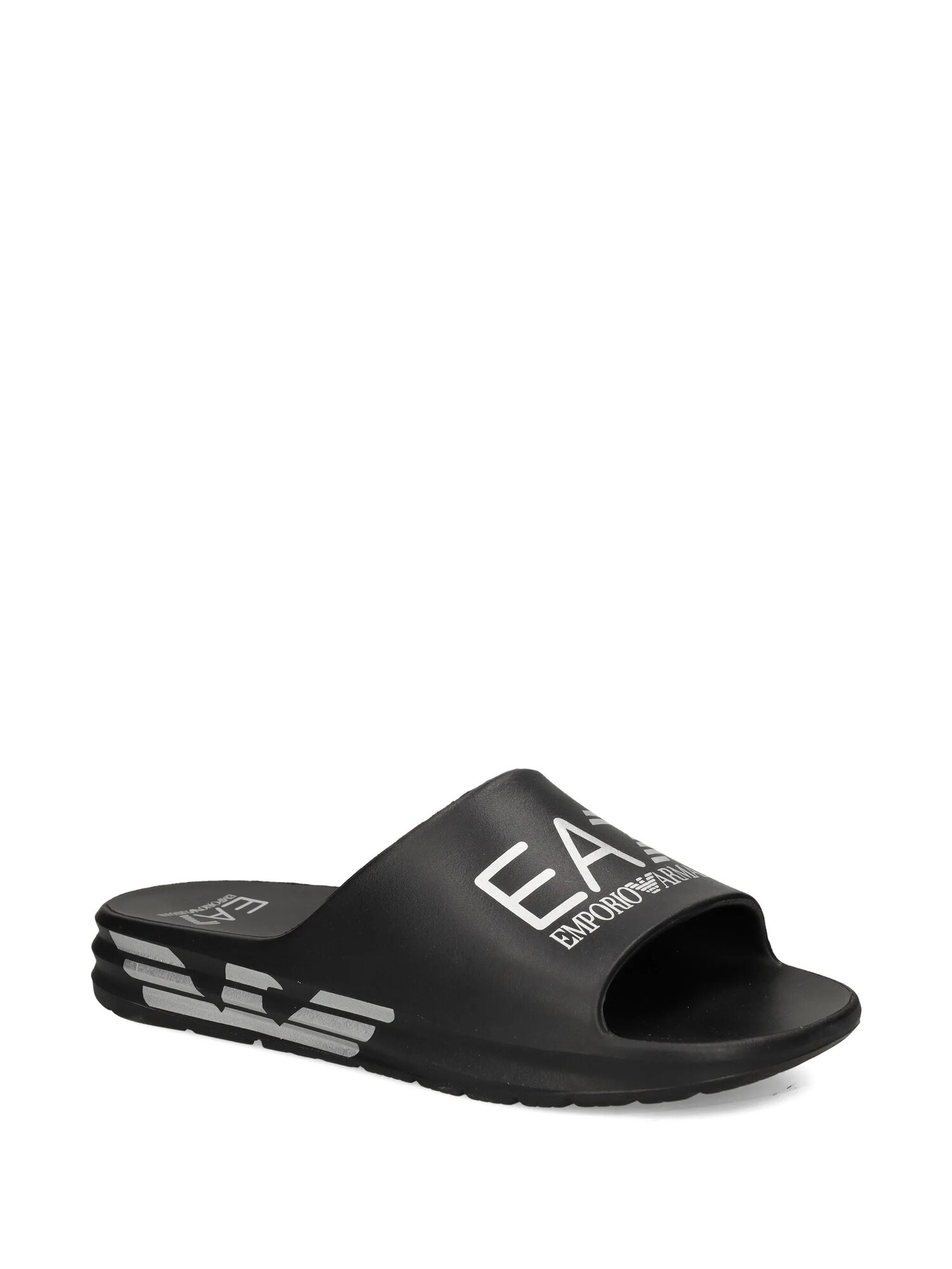 Шлёпанцы EA7 EMPORIO ARMANI Logo slides, размер 7, black/black — фото 1