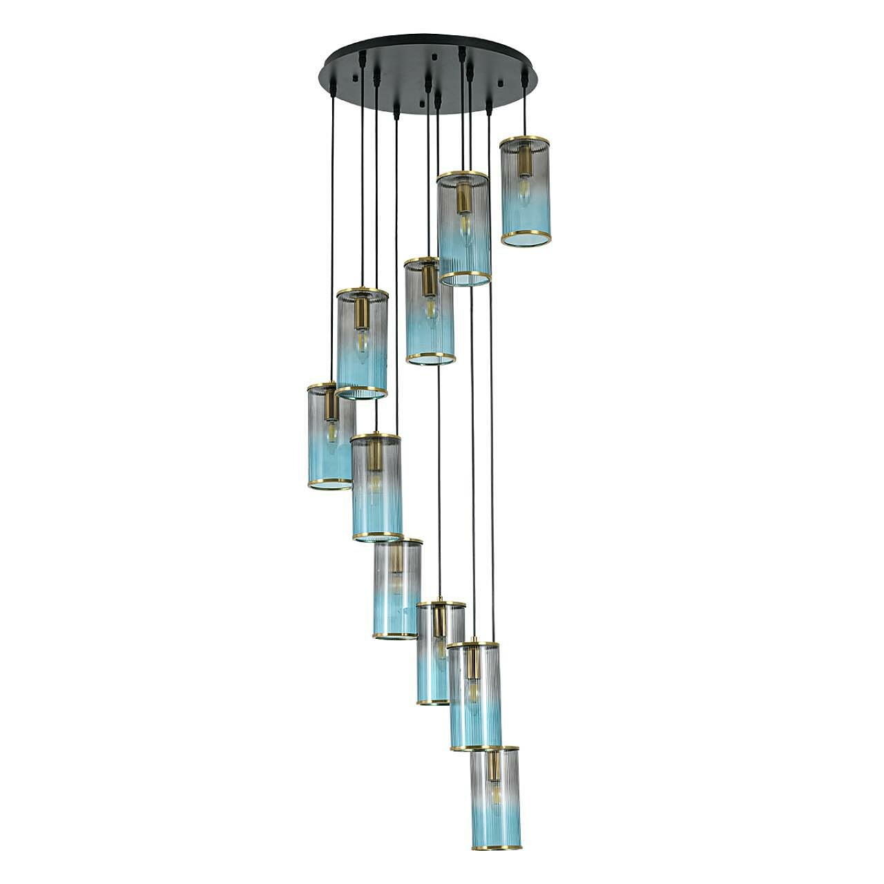Люстра каскадная Lumion Murano 8401/10, E14, 400Вт, кол-во ламп:10шт, Синий