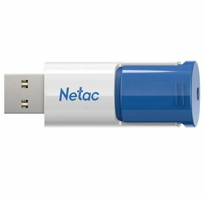 Память USB Flash 512 ГБ NETAC U182 (NT03U182N-512G-30BL) - USB 3.0, USB Type-A, вид закрывания - Выдвижной, пластик