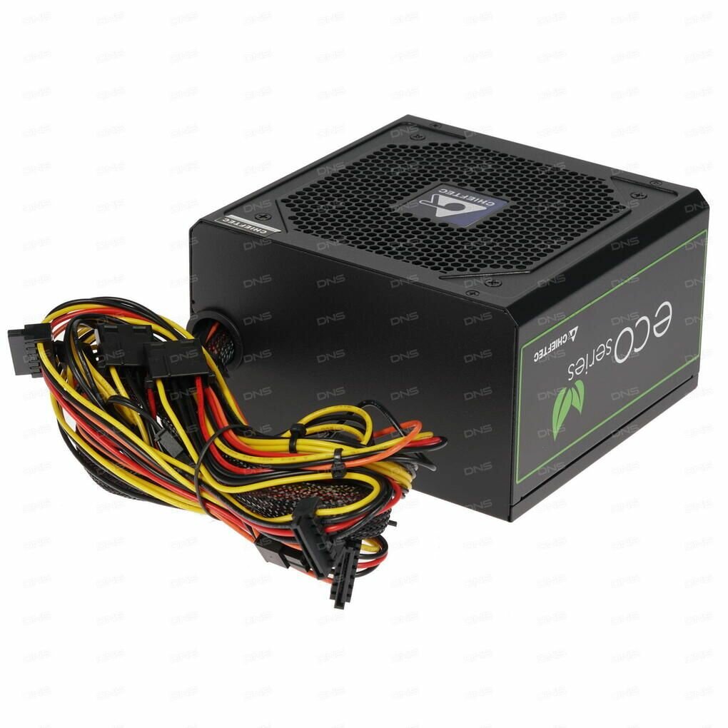 Блок питания Chieftec ECO 500W (GPE-500S) черный - 500 Вт, APFC, 20 + 4 pin, 4 pin CPU, 4 SATA, 6+2 pin PCI-E