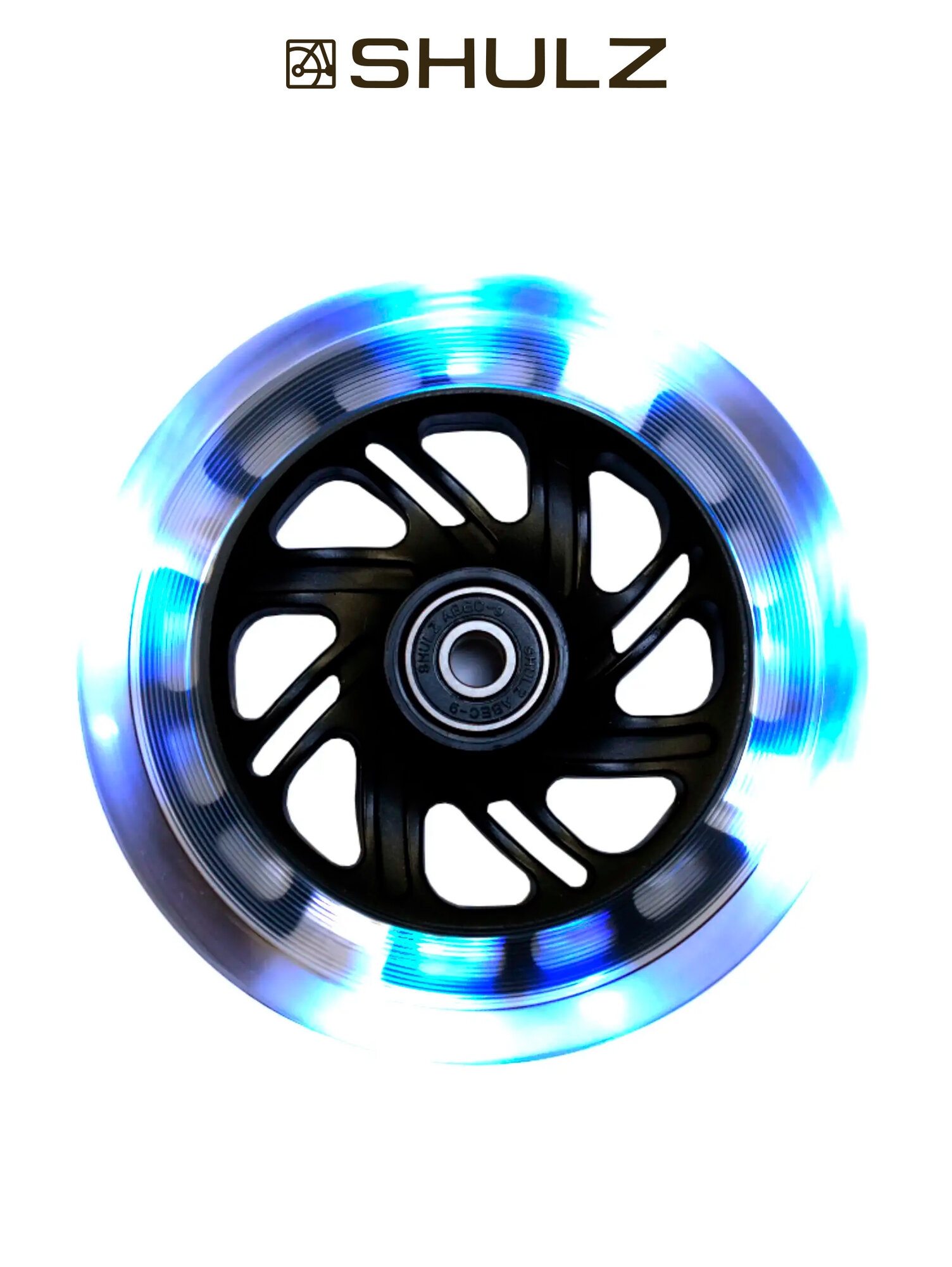 Колесо для самоката SHULZ 120 мм, полиуретановое, со светодиодами - белый