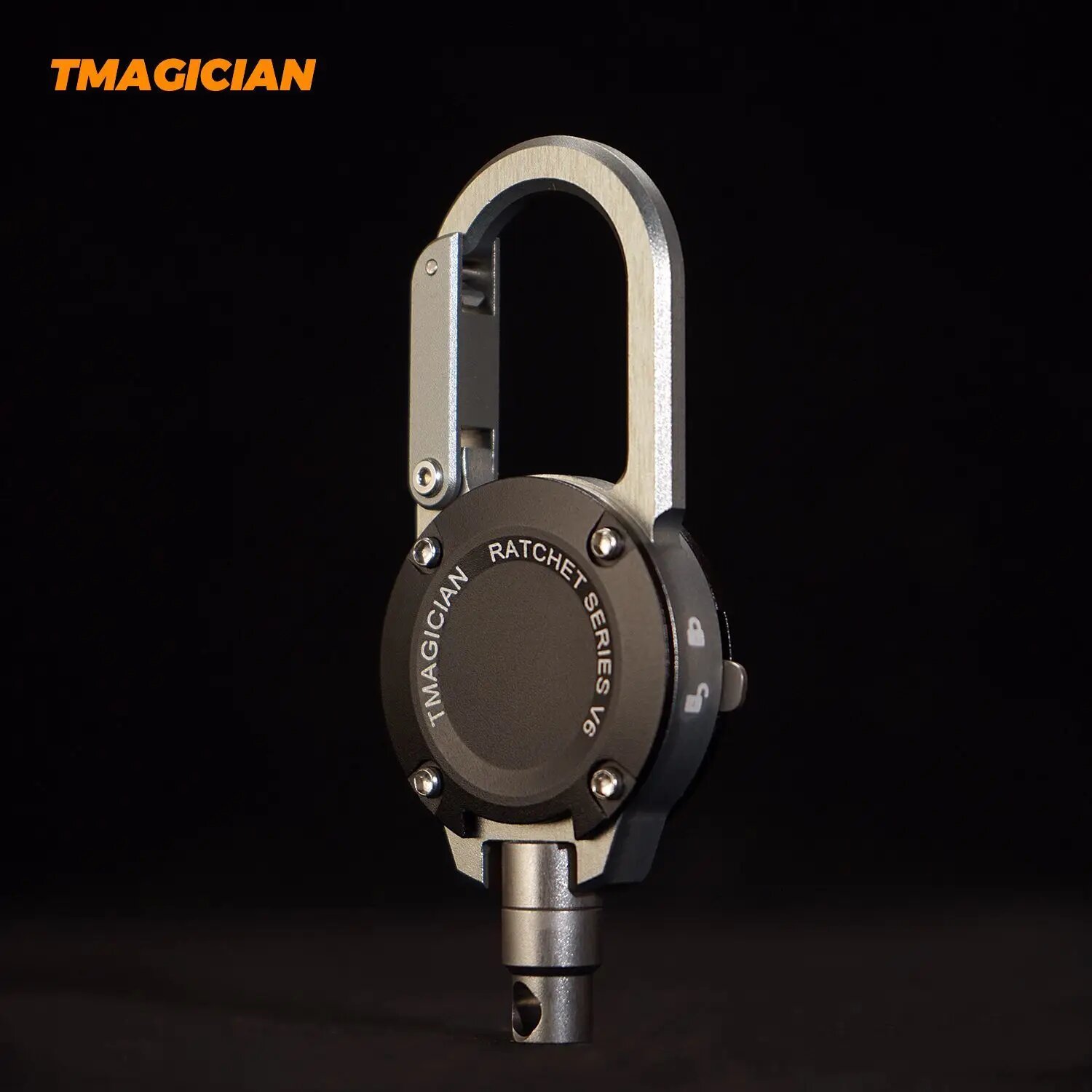 DUTRIEUX Титановый карабин с катушкой Black