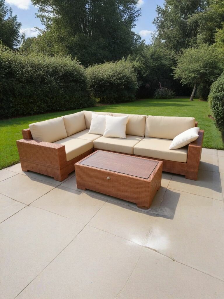 Комплект из искусственного ротанга Суматра, цвет коричневый, 2.8х1.8 метра