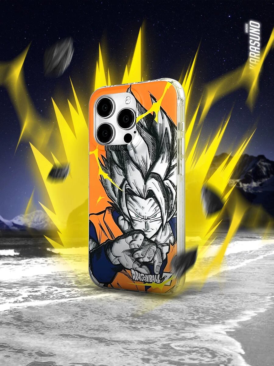 Чехол Dragon Ball Anime для iPhone 15 Pro, матовый серебристый - ультратонкий дизайн