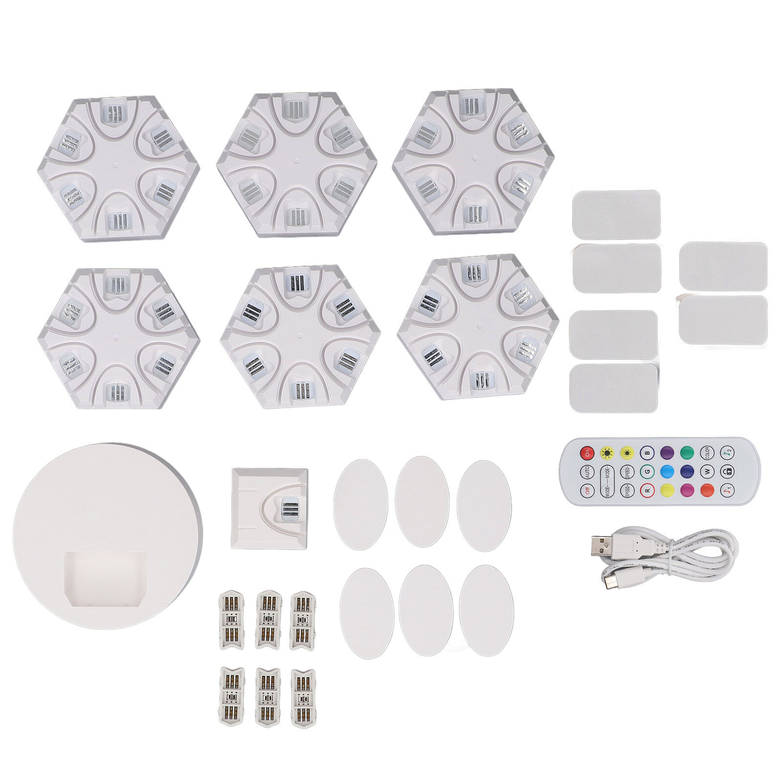 6PCS LED Hexagon Lights for Wall Wireless RGB Music Sync DIY Gaming Light with Remote Control Tuya Living Room Bedroom Party Home Decor