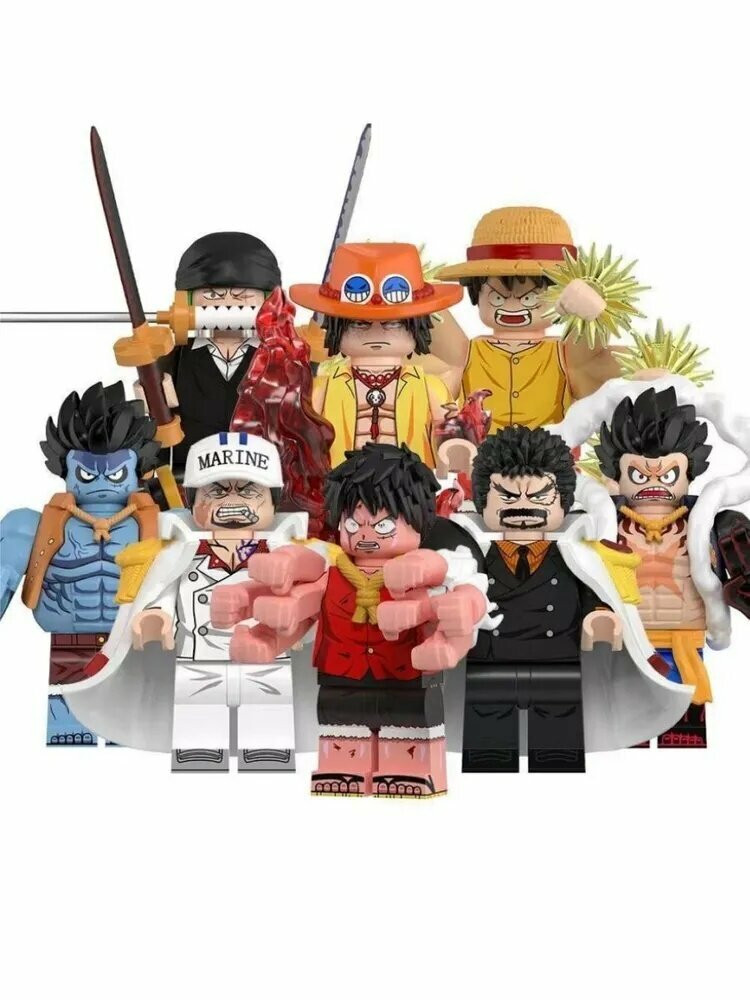 Аниме фигурки Ван Пис(One Piece)/Набор игрушек минифигурки 8 шт/Коллекционные фигурки