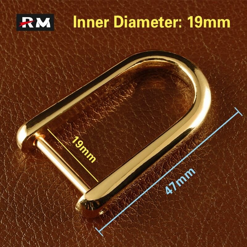 Съемный Карабин для сумки, U-образная пряжка в виде подковы D-образной формы, пряжка ручки сумки, брелок, Внутренний диаметр 19 мм, золотой, 1 шт