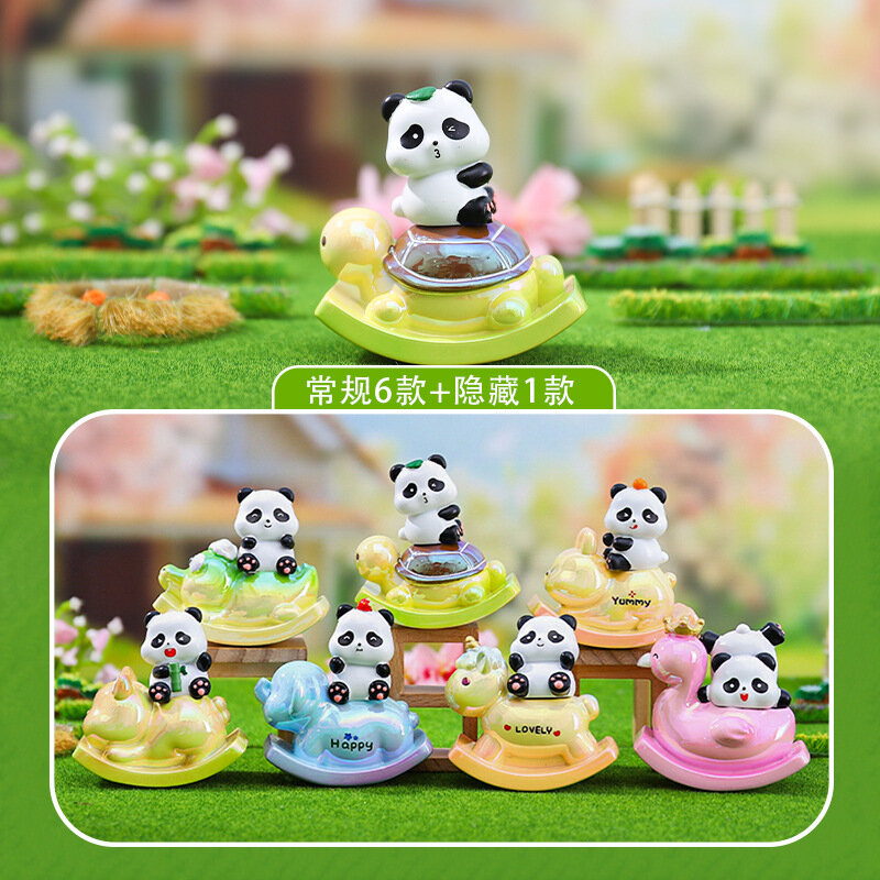 Китайский тренд, мультяшный милый жадный панда, ежедневная фигурка в слепой коробке, декор, праздничный подарок, дропшиппинг