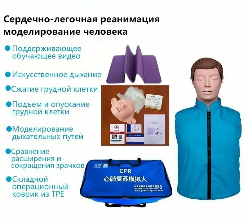 Модель симулятора сердечно-легочной реанимации, обучение первой помощи для студентов-медиков, интернов, больниц и т. д.