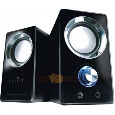 Колонки Oklick OK-116 2.0 черный 6Вт