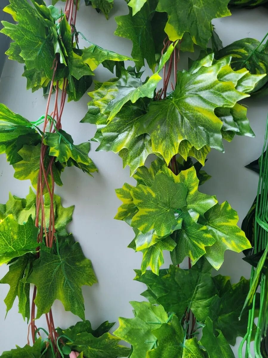Кленовая лиана искусственная, 220 м, набор 5 шт/ декор для дома, сада, кафе , ресторана, торговых центров