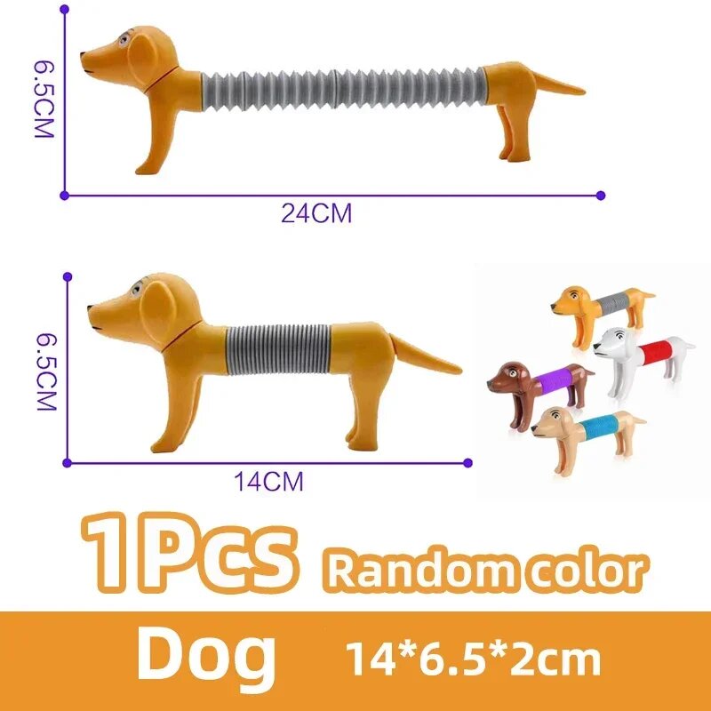 Антистресс Поп-трубка с животными ovly Random Dog x1
