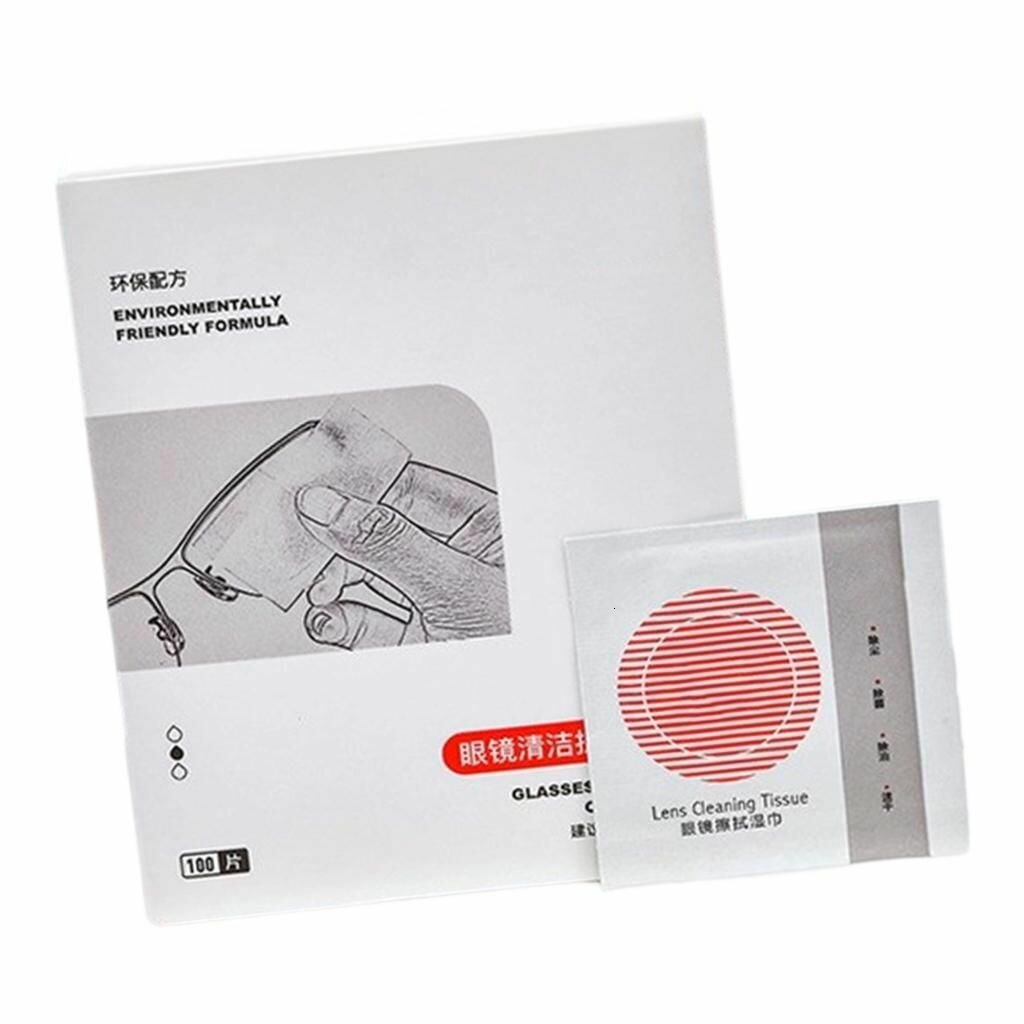 Салфетки для очистки линз и экранов (100 шт), Белый