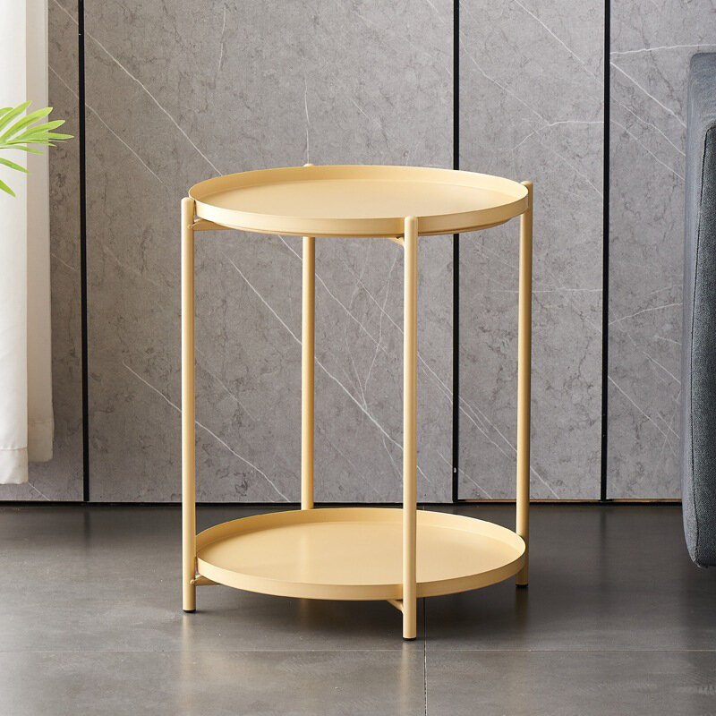 Маленький круглый стол, передвижной столик для дивана, железный арт-столик, мини-кофейный столик для балкона, маленький столик для гостиной, домашний чайный столик