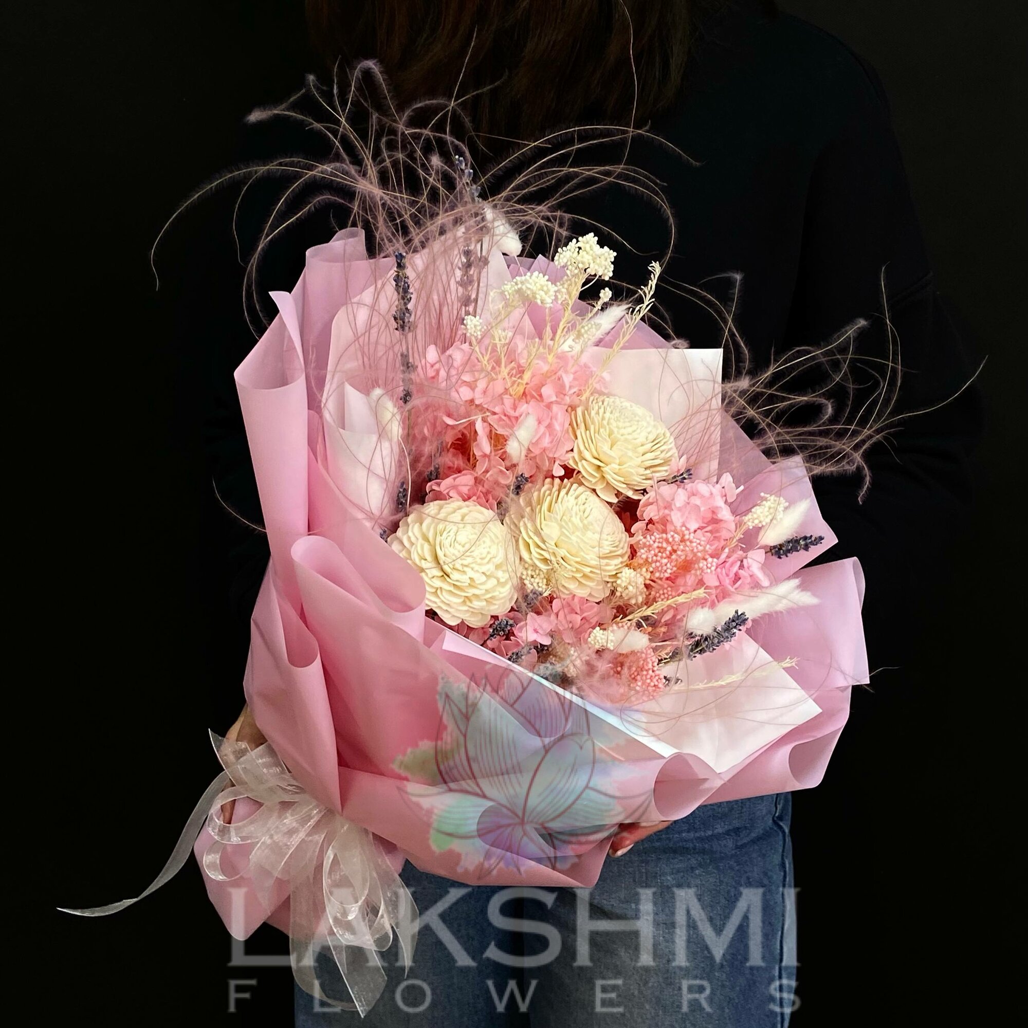 Сборный букет из сухоцветов / Букет из стабилизированных цветов