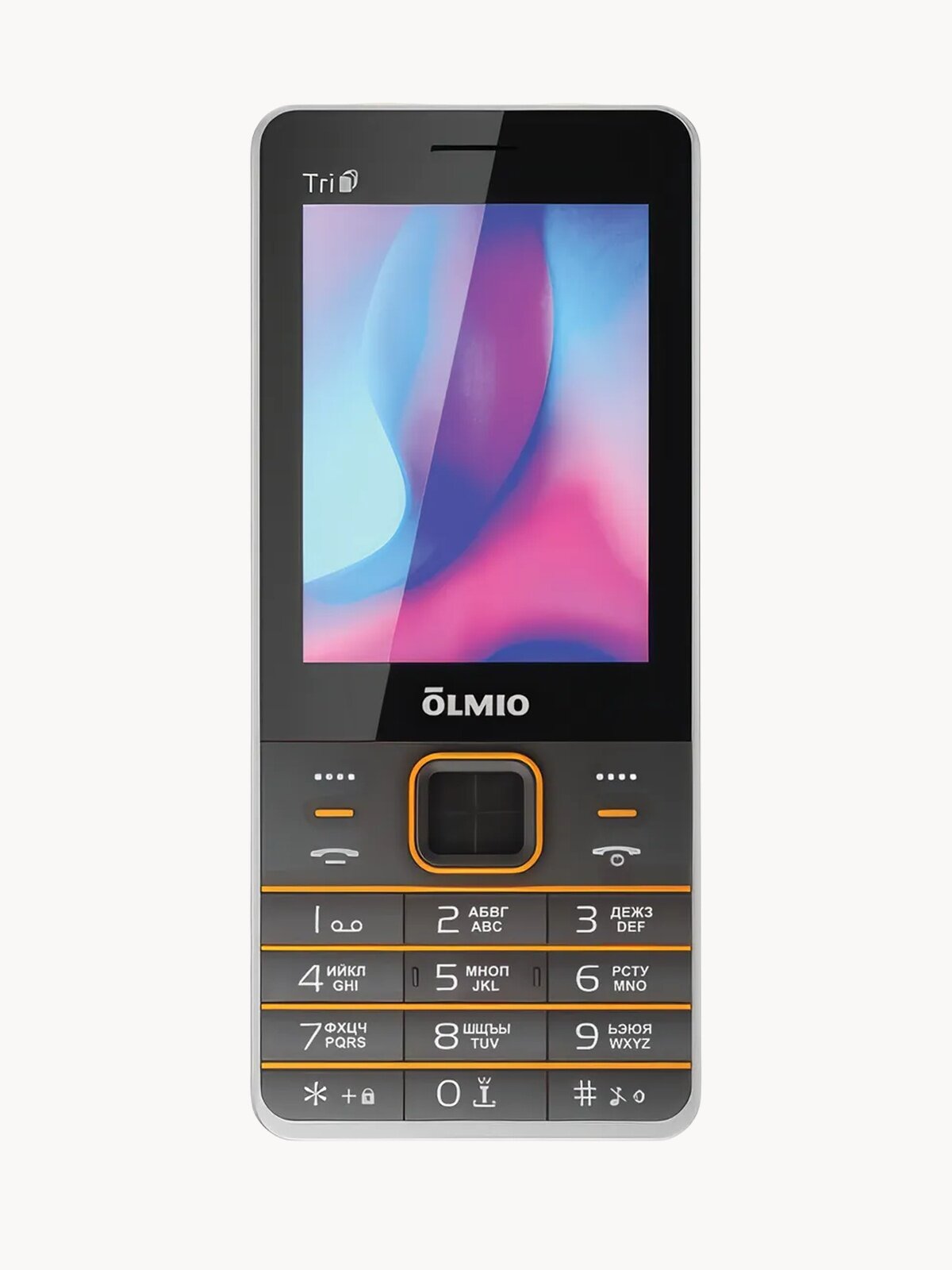 Телефон Olmio M30, кнопочный, 3 SIM, аккумулятор 2500 мАч, экран 2.8"