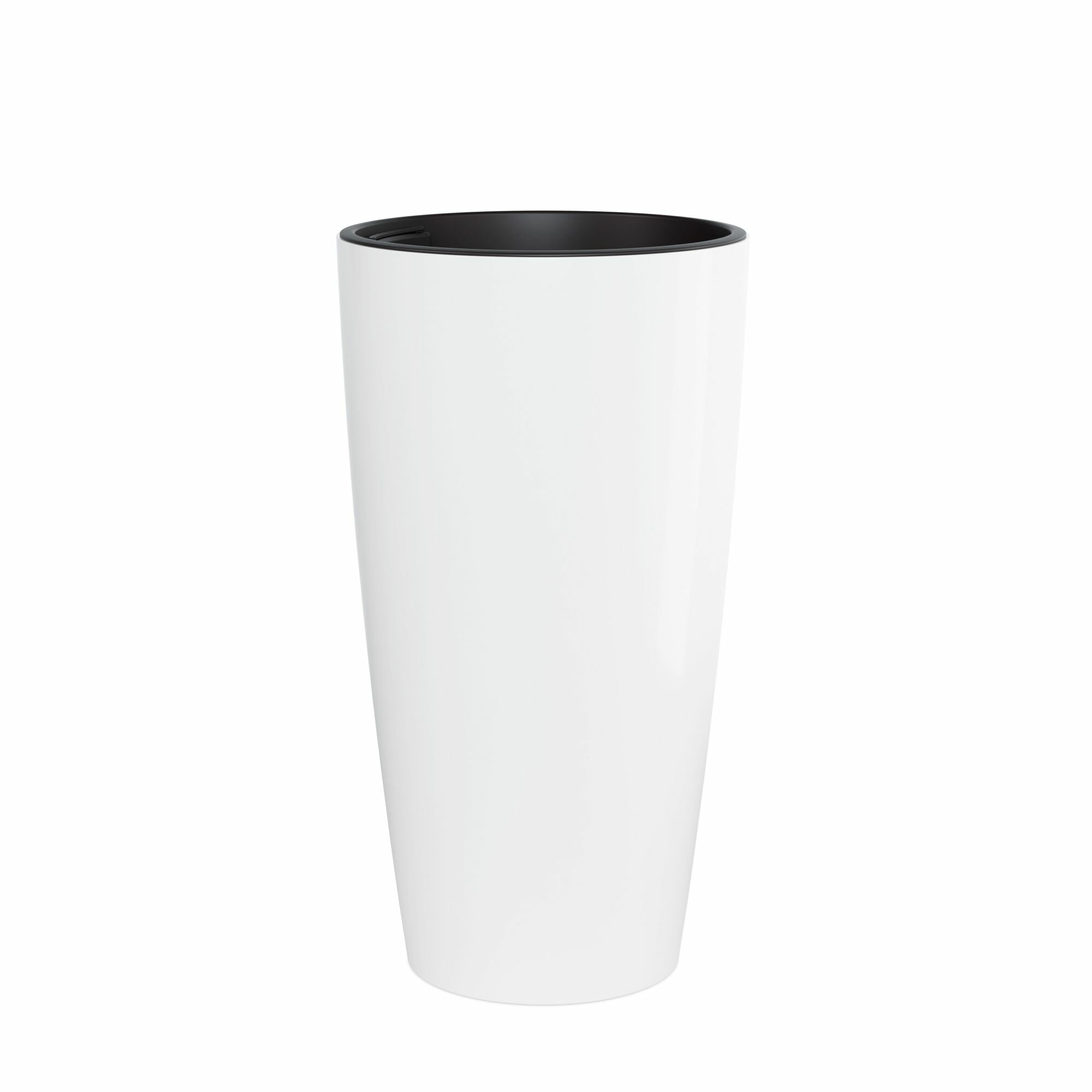 Кашпо "Рондо" (со вставкой) 35л/15л белый М8879