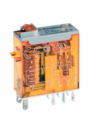 46.52.8.230.0040, Миниатюрное промышленное реле; монтаж в розетку или наконечники Faston (2.5х0.5мм)