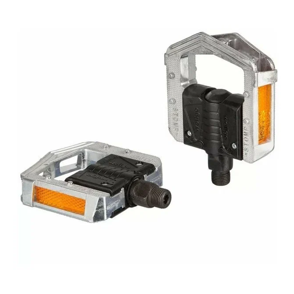 Педали Wellgo F278DU, 88x78x23 мм, складные алюминий, 9/16", полимерный подшипник, черно-серебристый