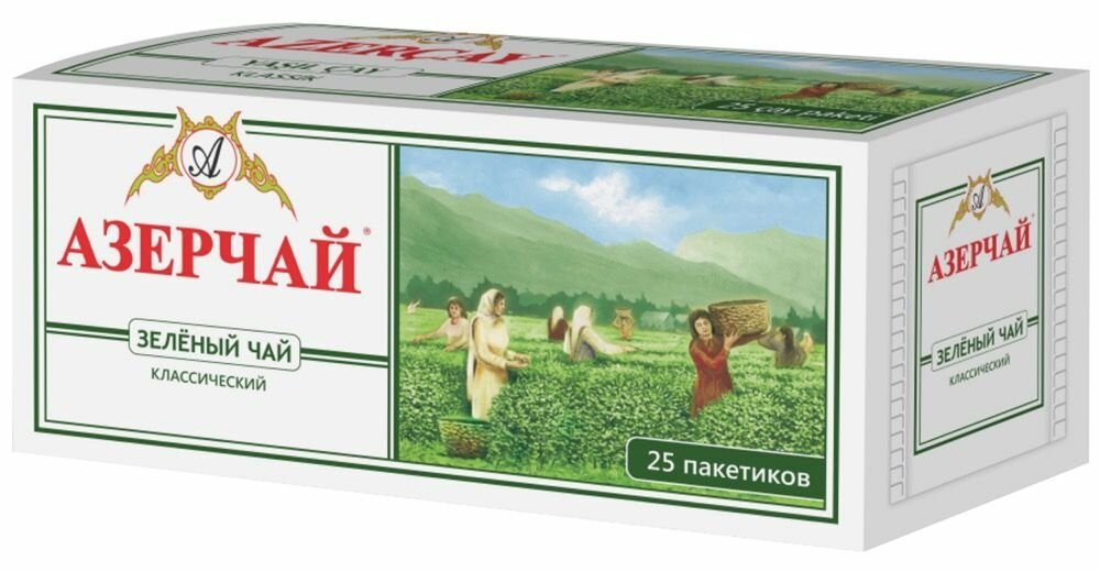 Azercay чай зеленый Зеленый Сад 25 пак. х 2 гр.