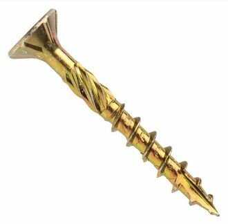 Саморез конструкционный для дерева закрути-забей, 3х30 мм, потайная головка, желтый цинк, ТХ10 (250 шт.)