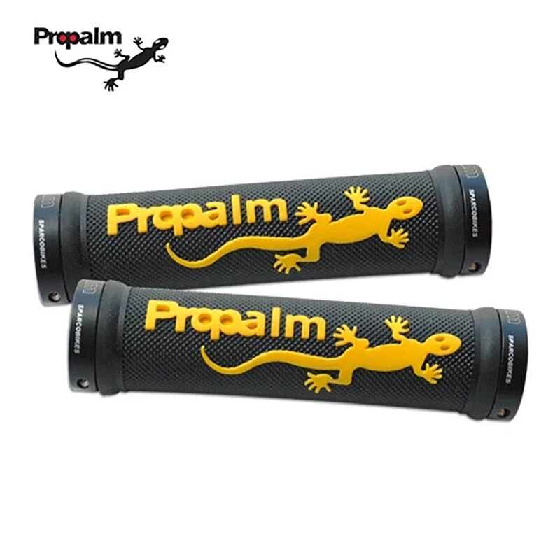 Propalm Велосипедные ручки алюминиевые с замком black yellow