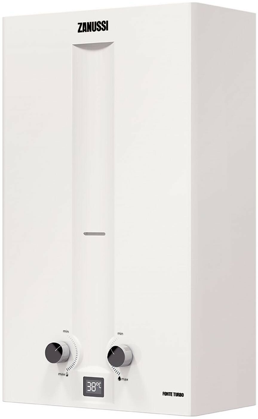 Газовая колонка Zanussi GWH 10 Fonte 20кВт , белый, защита от перегрева
