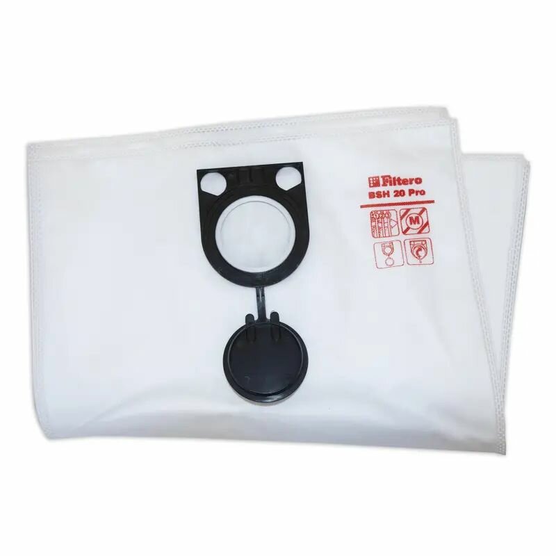 Мешки тканевые для промышленных пылесосов Filtero BSH 20 Pro модели Bosch Aeg Felisatti Hitachi Metabo Starmix трехслойные 35 л 2 штук