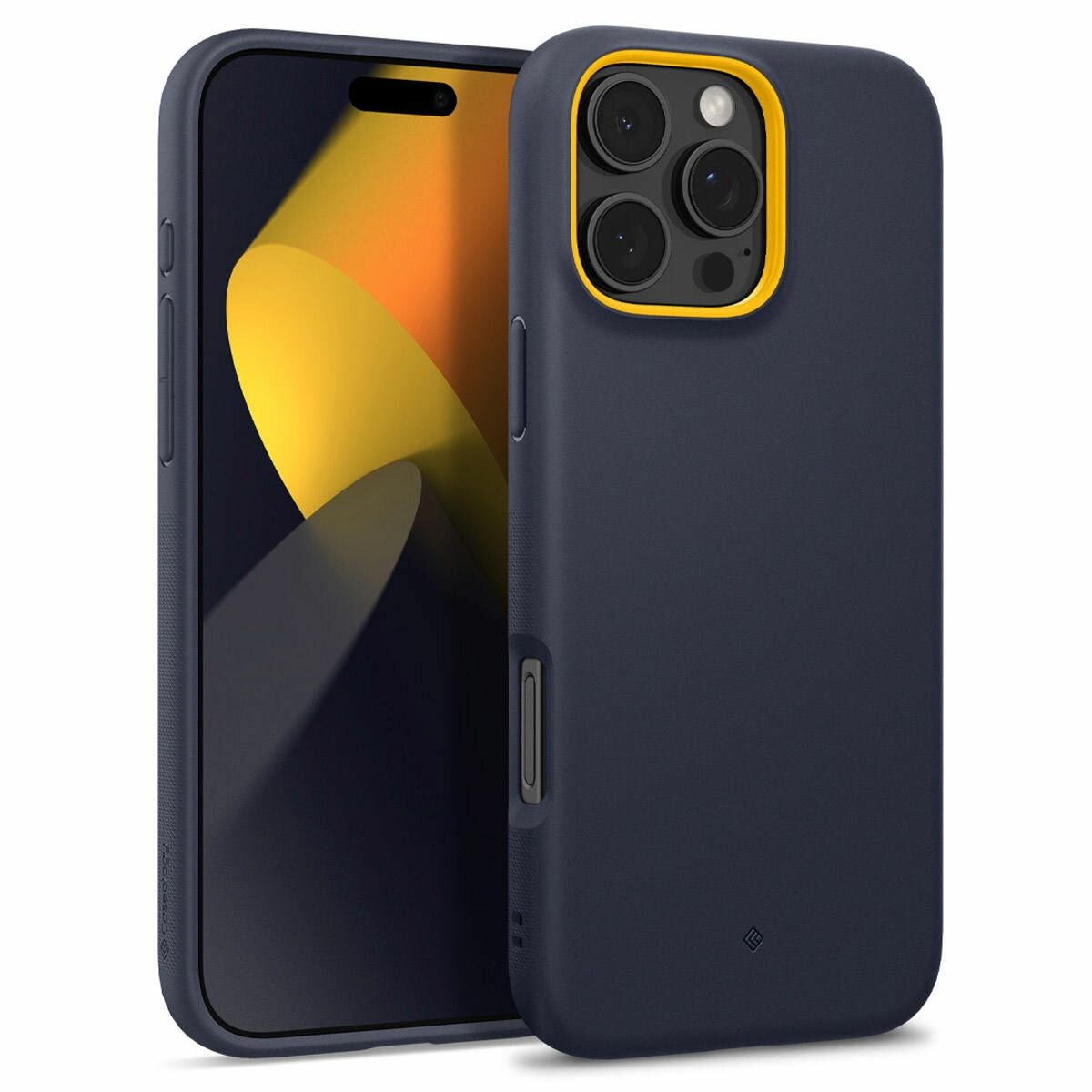 Чехол Spigen Caseology на iPhone 16 Pro (ACS08172) Nano Pop MagSafe / Спиген Чехол для Айфон 16 Про Темно-синий