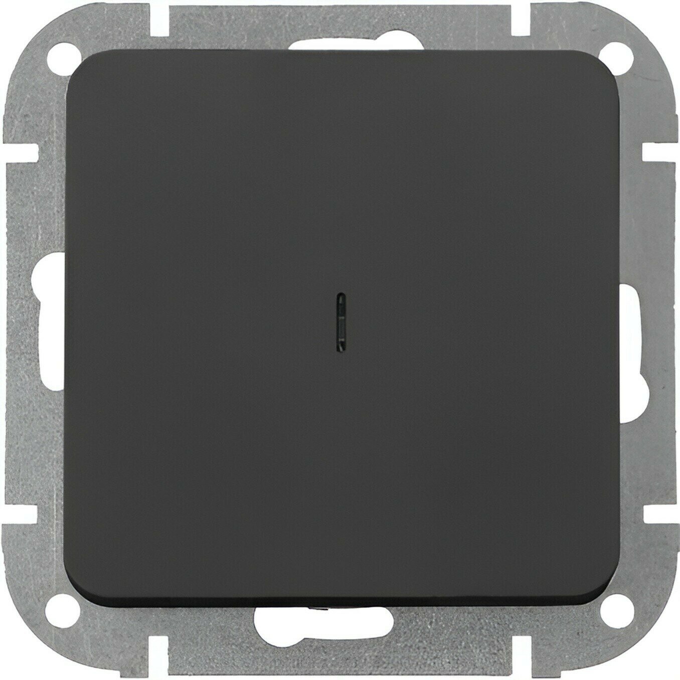 Выключатель 1 клав. (cкрытый, 10А) со световой индекацией, карбон, Astrum, Bylectrica (С1 10-3507карб) (BYLECTRICA)