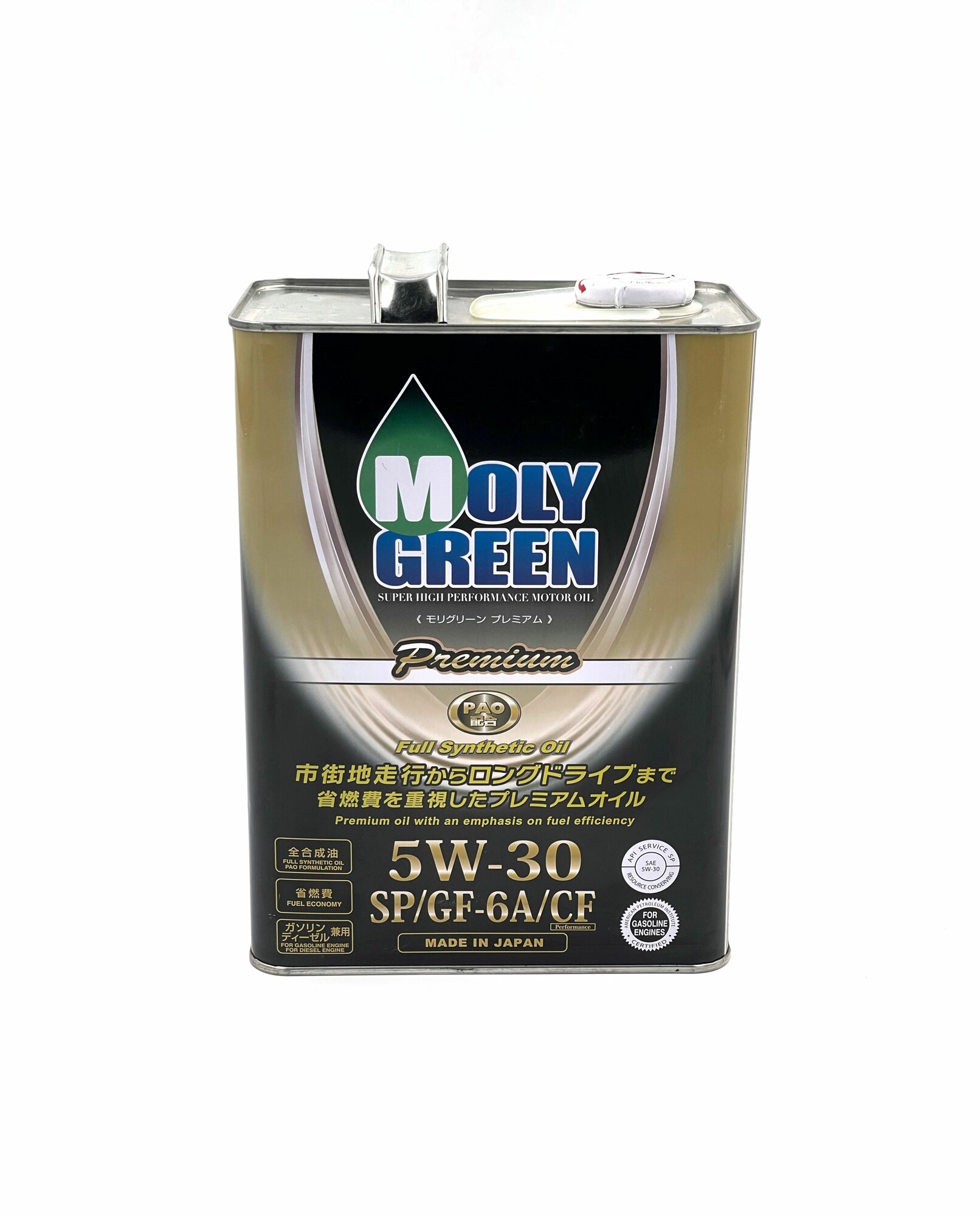 Масло моторное Moly Green Premium 5w-30, синтетическое, 4 литра